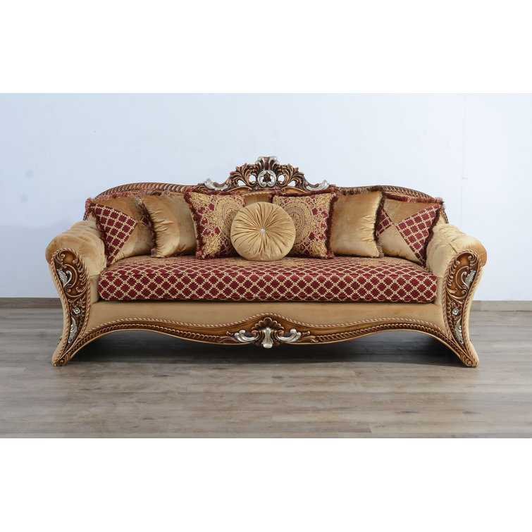 EuropeanFurniture New Emperador II 98'' Rolled Arm Sofa with Reversible ...
