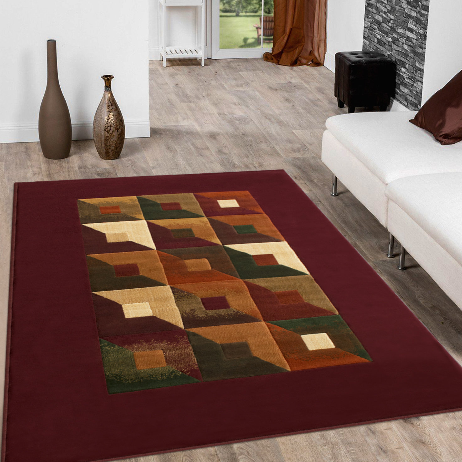 AllStar Rugs Power Loom Performance Red Rug | Wayfair