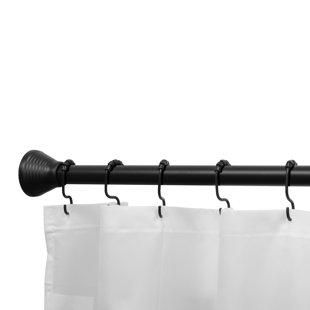 Wayfair | Matte Black Shower Curtain Rods You'll Love in 2022