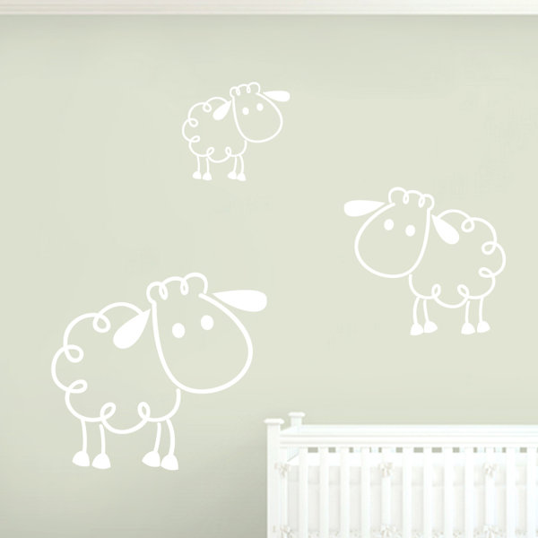 SweetumsWallDecals 3 Piece Sheep Wall Decal Set | Wayfair