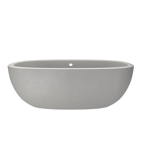Native Trails Avalon NativeStone Freestanding Soaking Cement Bathtub ...
