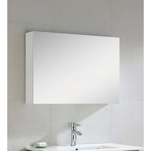 Orren Ellis Eric Surface Mount Framed Medicine Cabinet with 2 Shelves ...