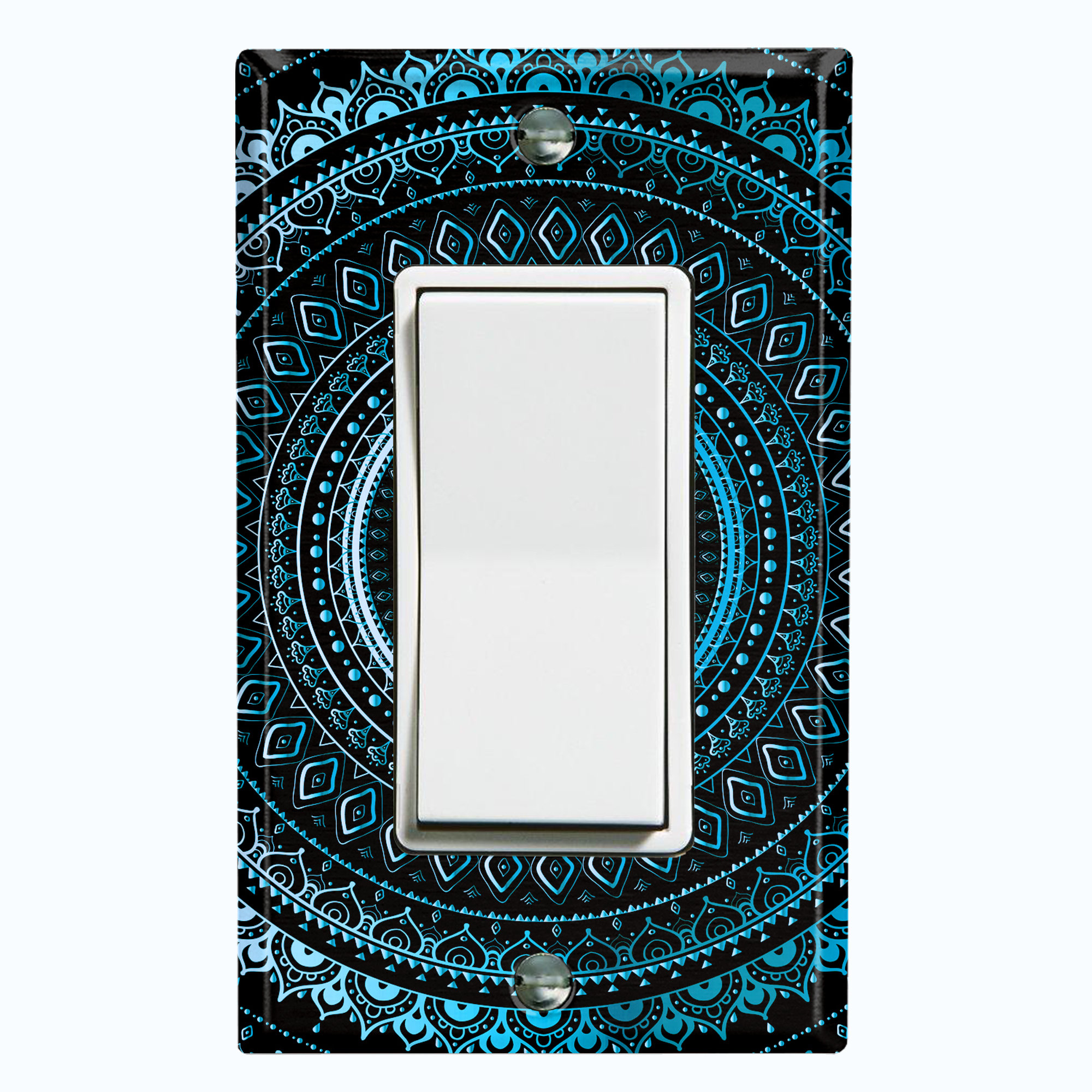 WorldAcc Mandala Circle 1-Gang Rocker Wall Plate | Wayfair