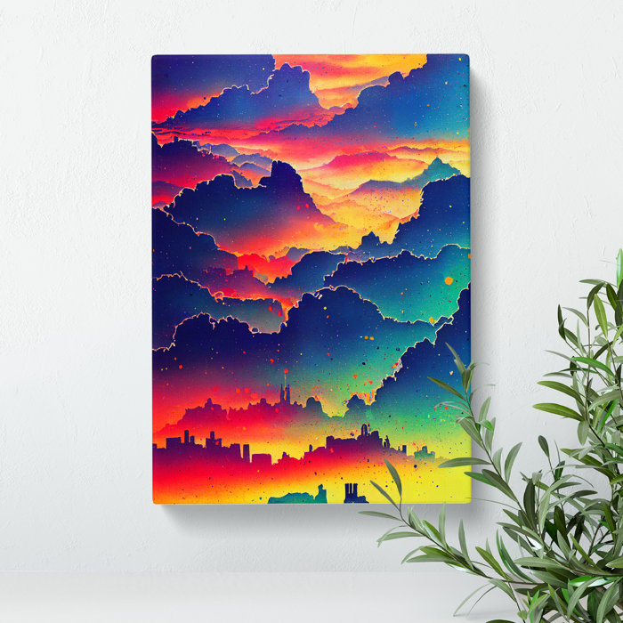 17 Stories XV1022-4919X Vibrant City Skyline - Graphic Art | Wayfair.co.uk