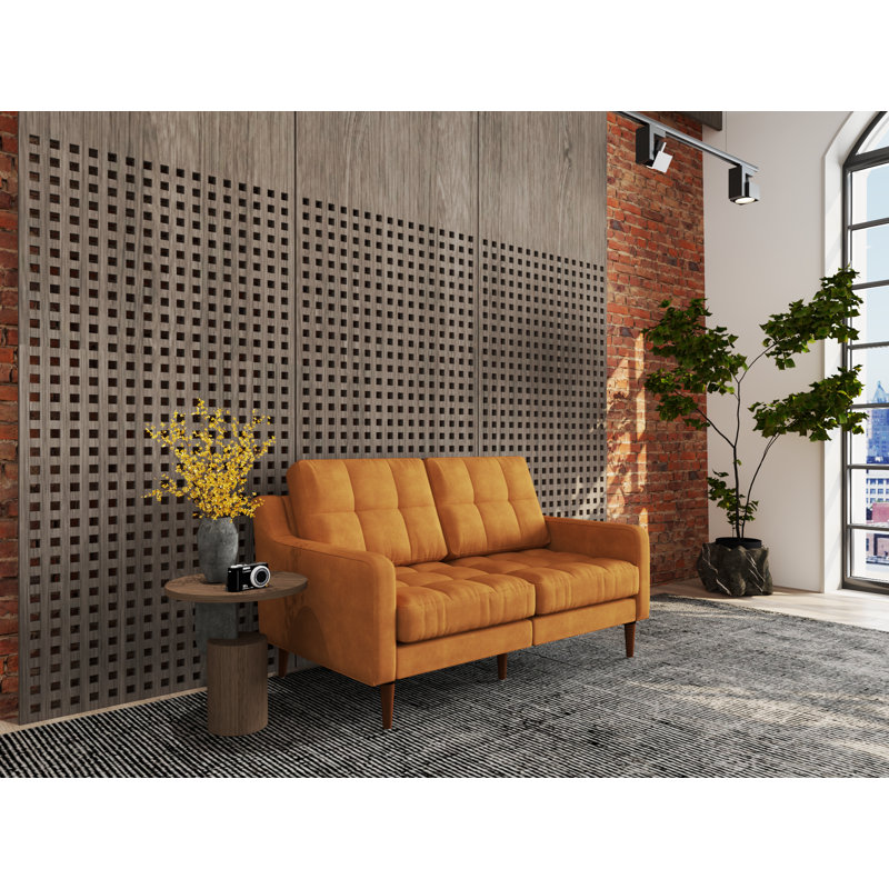 Latitude Run® Sofi Sofa Collection 60.6'' Leather Match Square Arm ...