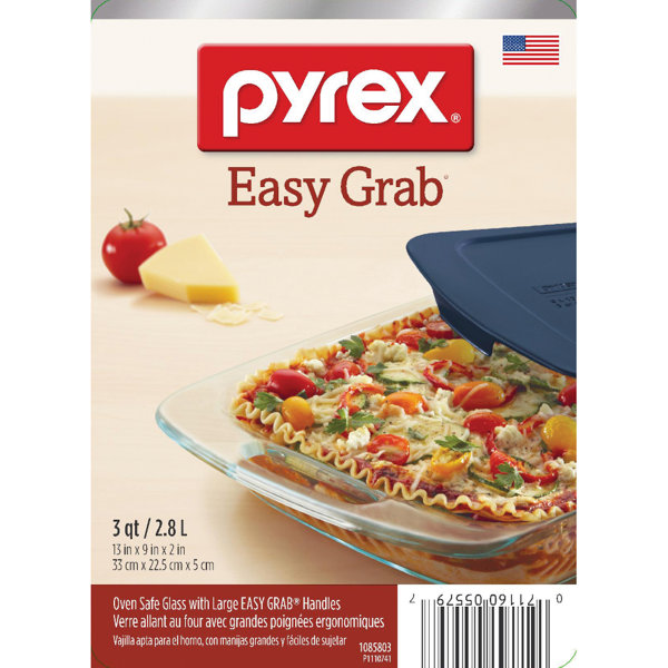 Pyrex Easy Grab Glass Rectangular Baking Dish with Lid & Reviews | Wayfair
