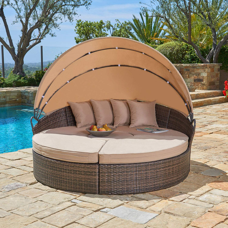 Outdoor Lounge Bed With Umbrella at Margaret Valez blog