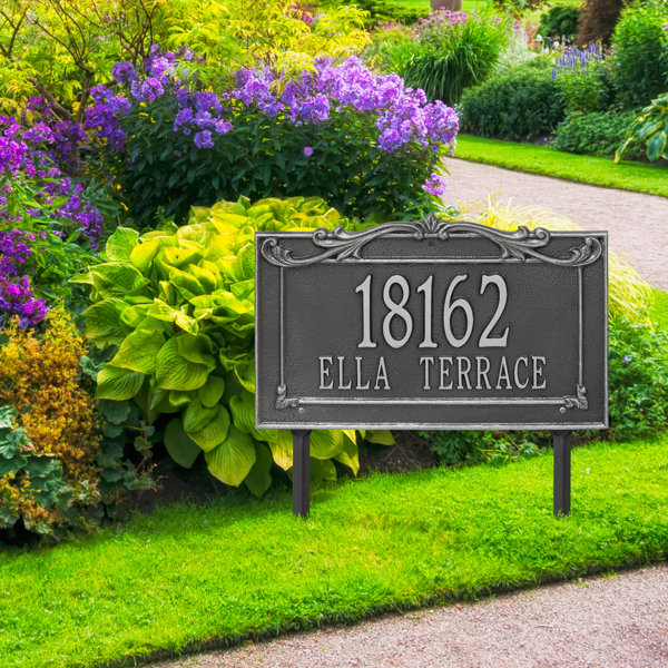 Whitehall Products Signature Series 2-Line Lawn Address Sign - Wayfair ...