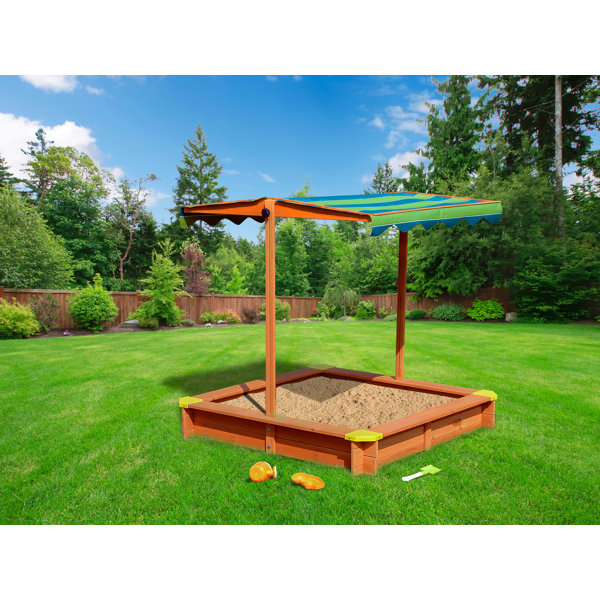 AXI Lily 118Cm x 117Cm Square Sandbox with Cover | Wayfair.co.uk
