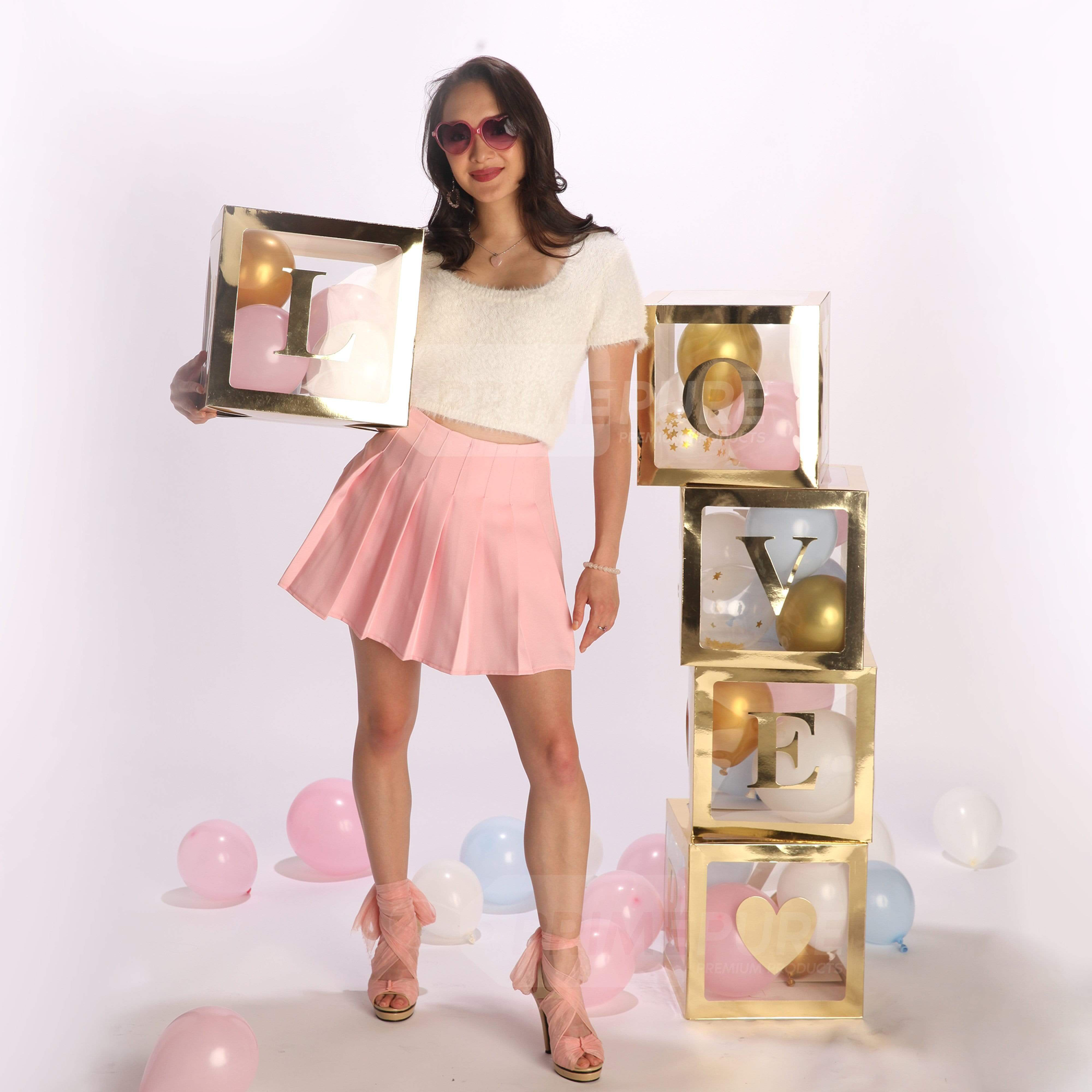 PRIMEPURE Custom Gold Letter Boxes For Party 8 Boxes + Letters | Wayfair