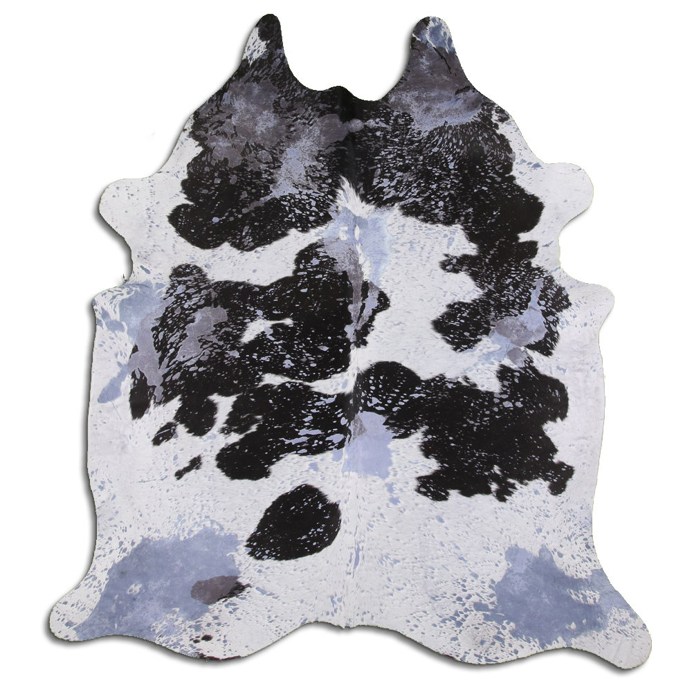 Foundry Select Lugent Handmade Cowhide Blue Rug | Wayfair