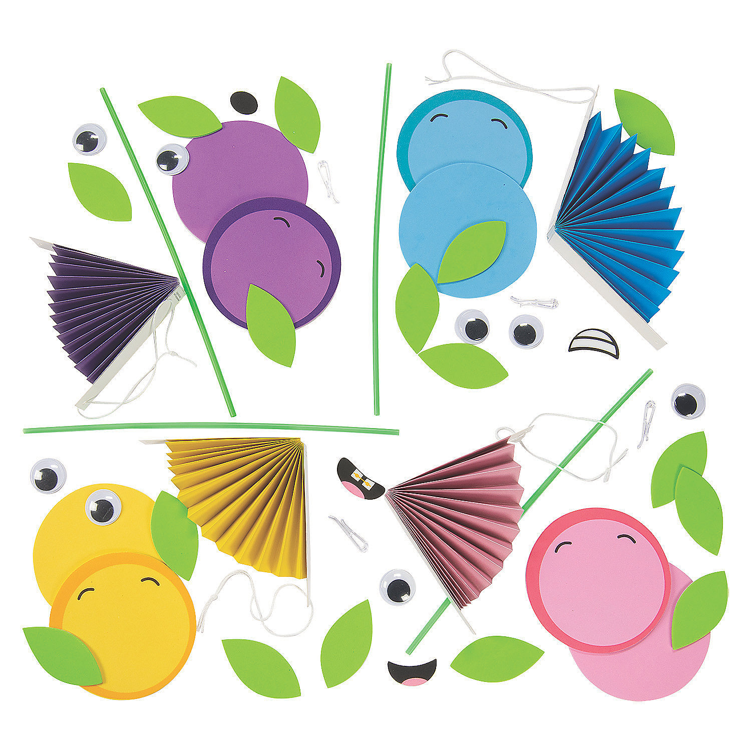 Oriental Trading Company Hanging Paper Fan Flower Craft Kit | Wayfair