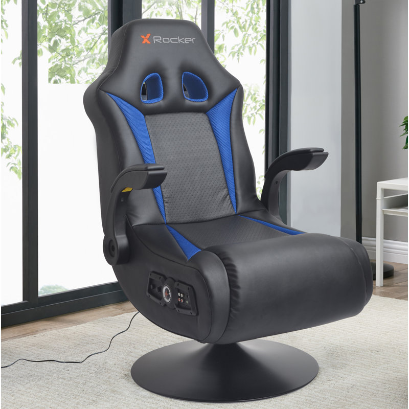 X Rocker Vibe 2.1 Bluetooth Pedestal Gaming Chair - Black/Red | Wayfair.ca