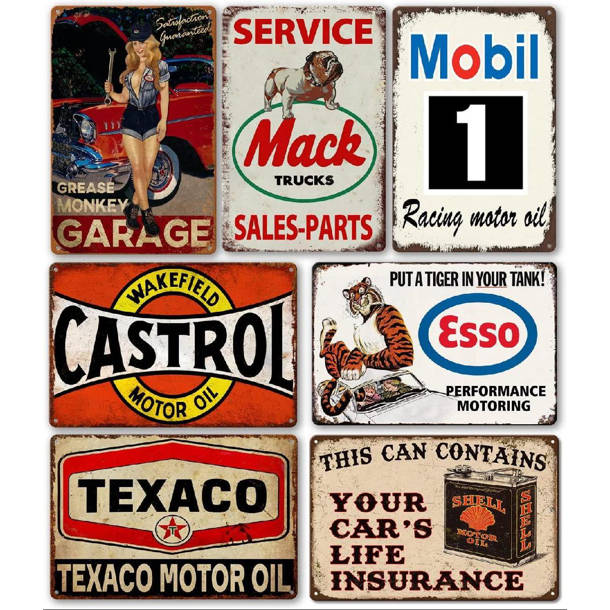 Ebern Designs Vintage Metal Sign Wall Decal & Reviews | Wayfair