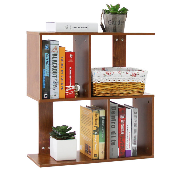 Ebern Designs Emmie 2 Tier Shelves Display Bookcase Desk Organizer ...