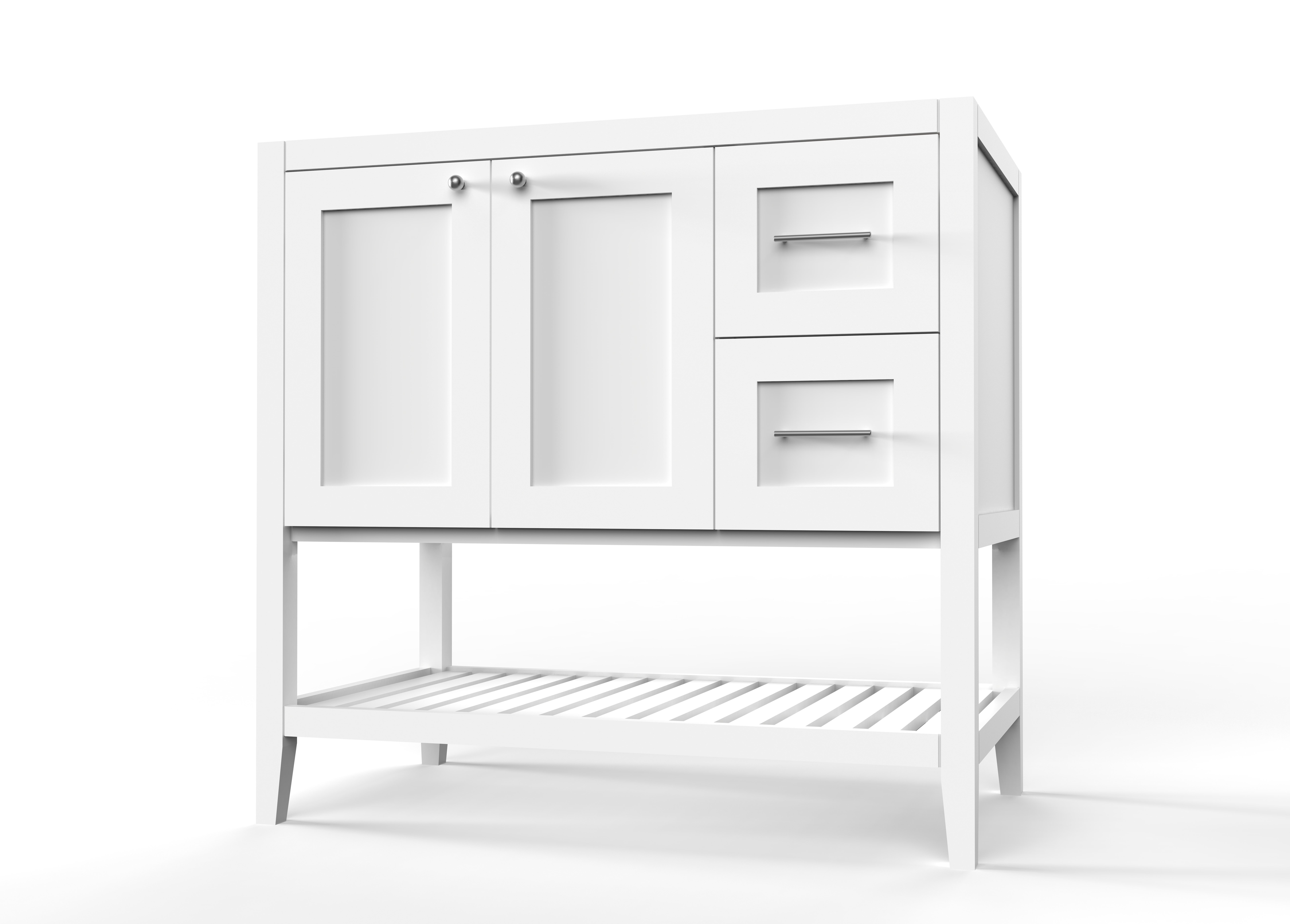 Disar 36'' Bathroom Vanity With Right Drawer Base Only | Wayfair