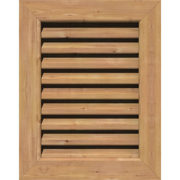 Ekena Millwork Cedar Vertical Gable Vent Louver | Wayfair