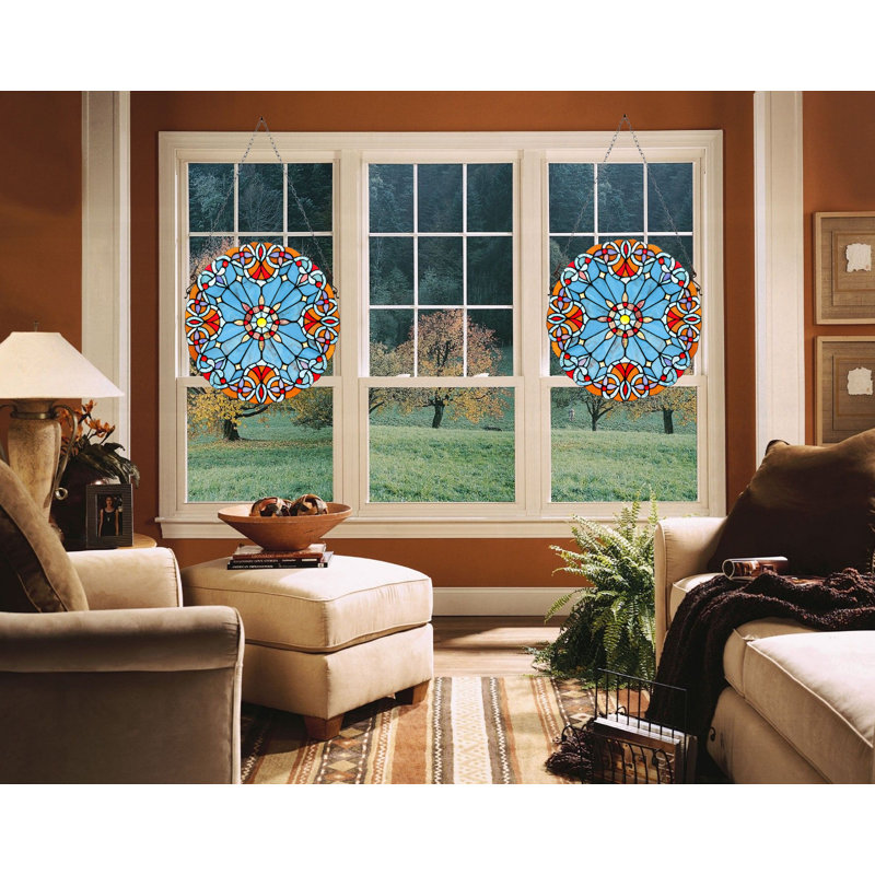 Canora Grey Stained Glass Window Panel | Wayfair