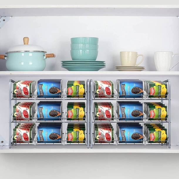 Prep & Savour Stackable Can Rack Organizer for 72 Can Kitchen ...