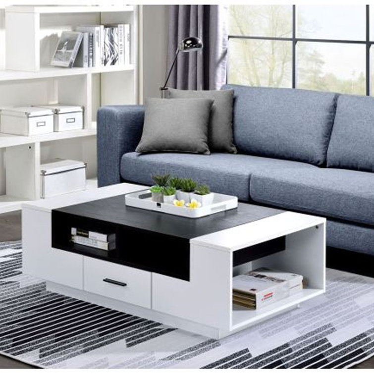Ivy Bronx Armour Coffee Table, White & Black - Wayfair Canada