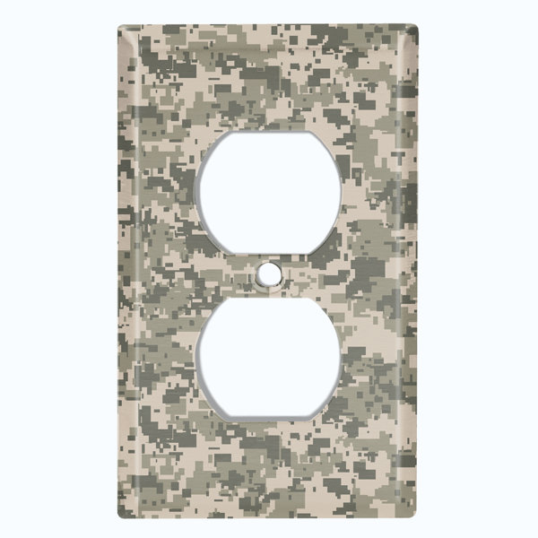 WorldAcc Acu Camouflage 1-Gang Duplex Outlet Wall Plate | Wayfair