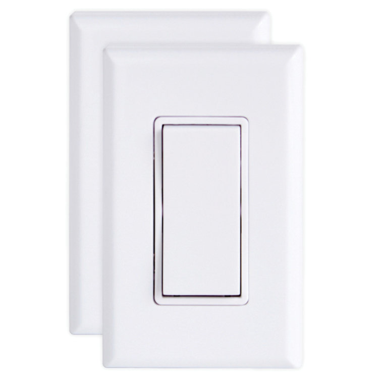 RUNLESSWIRE 3-Way Wireless Light Switch Kit With 1 Controller And 2 ...