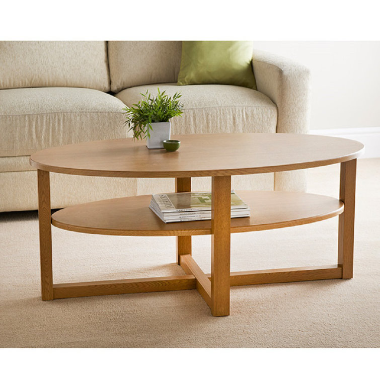 Natur Pur Stewart Cross Legs Coffee Table with Storage & Reviews ...