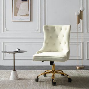 Wayfair | White & Gold Office Chairs