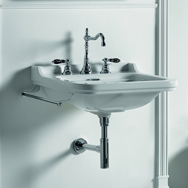 WS Bath Collections Waldorf 21.7'' Glossy White Ceramic Rectangular ...