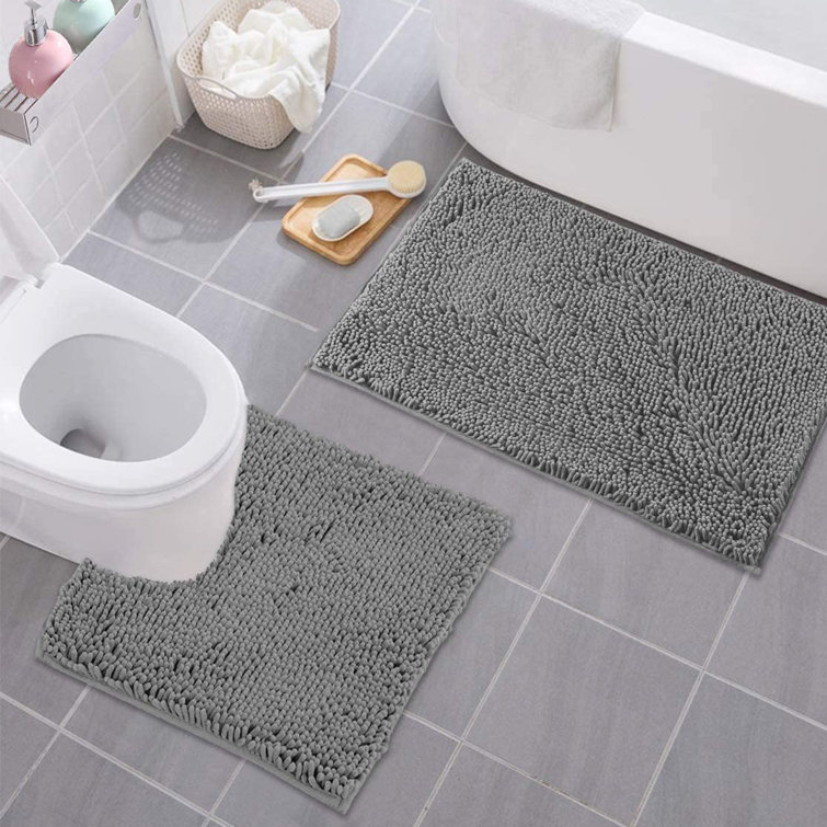 Eider & Ivory™ Driden 3 Piece Solid Color Bath Rug Set | Wayfair