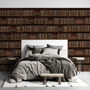 Ebern Designs Vintage Library Wall Decal | Wayfair