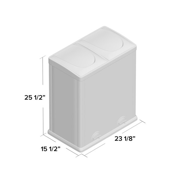 Rebrilliant Bloomingburg Stainless Steel 15.85 Gallon Step On Multi ...