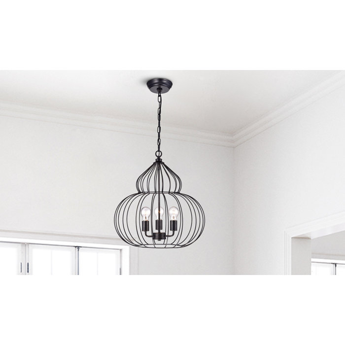 Wrought Studio Narron 3 - Light Unique / Statement Globe Chandelier ...
