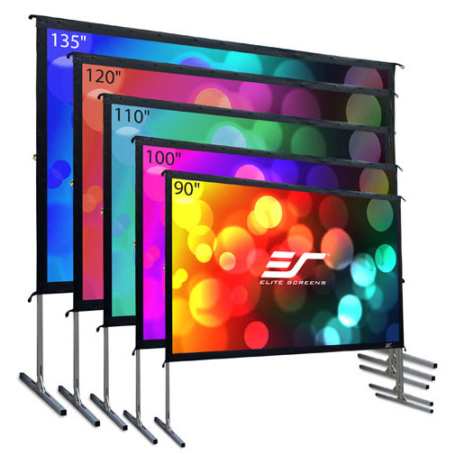 Elite Screens YardMaster2 White Portable Folding Frame Projection ...