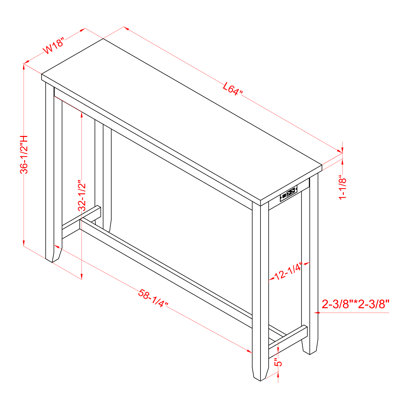 Gracie Oaks Primeau Counter Height 64'' Dining Table & Reviews | Wayfair