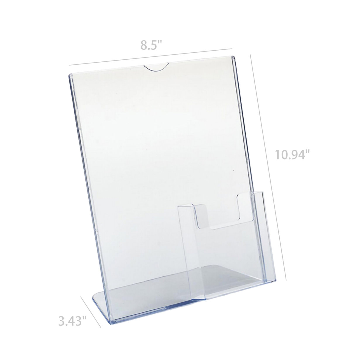 FixtureDisplays 8.5 X 11" Acrylic Sign Holder With Pocket For 4 X 9 ...