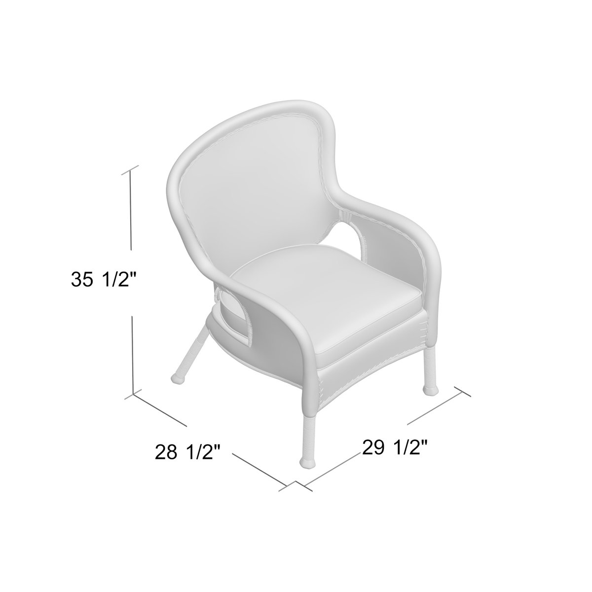 Bay Isle Home Batchelder Patio Chair with Cushions & Reviews | Wayfair