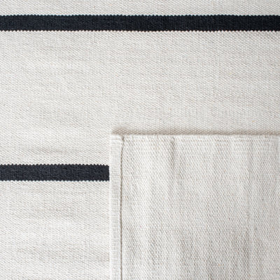 AllModern Mana Handmade Flatweave Cotton Ivory/Black Rug & Reviews ...