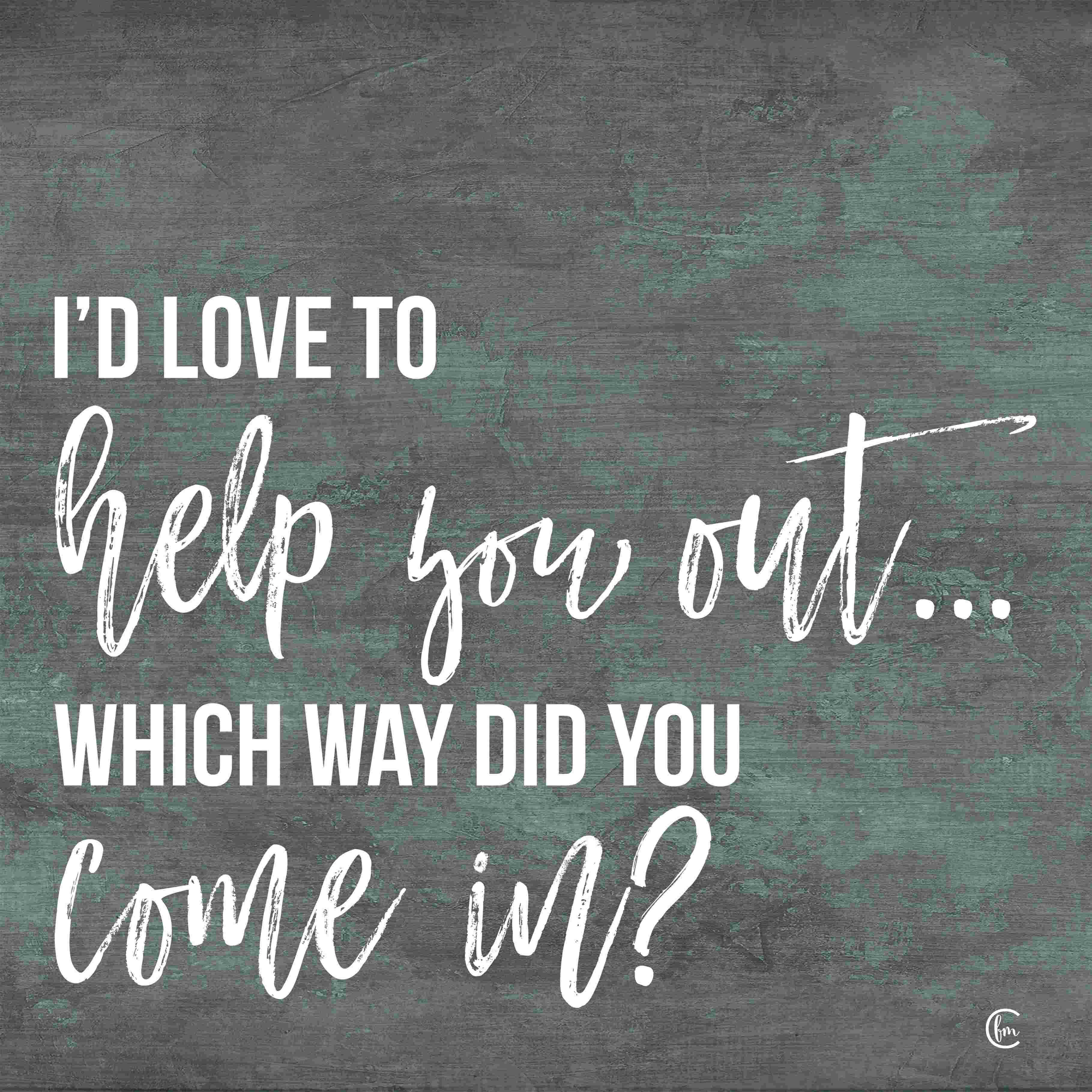 Trinx Help You Out by - Wrapped Canvas Textual Art | Wayfair