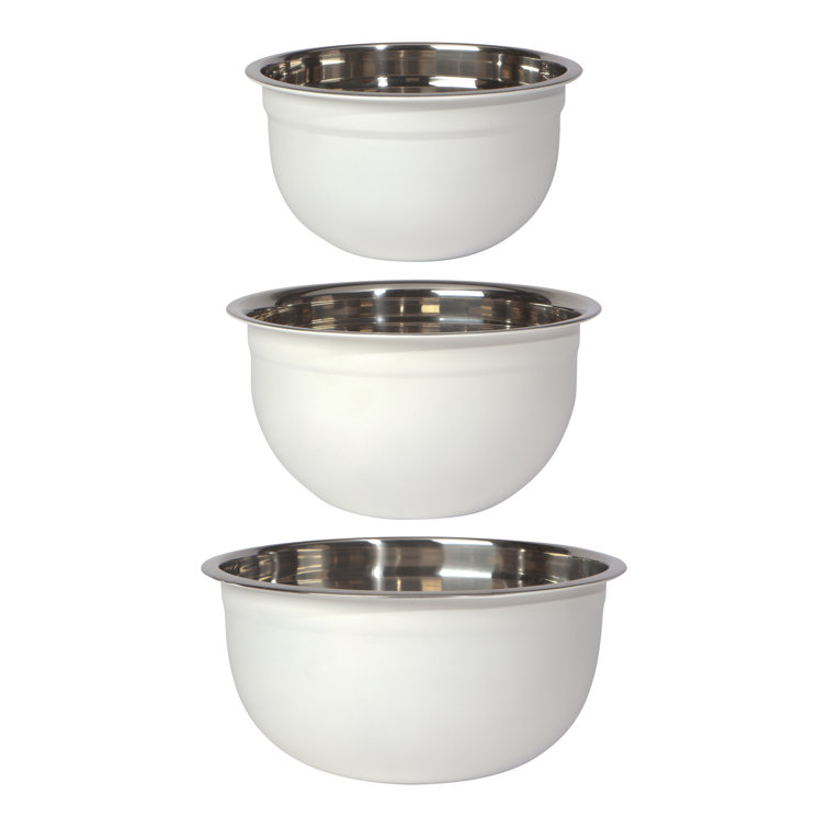 Now Designs Stainless Steel 3 Piece Nested Mixing Bowl Set | Wayfair