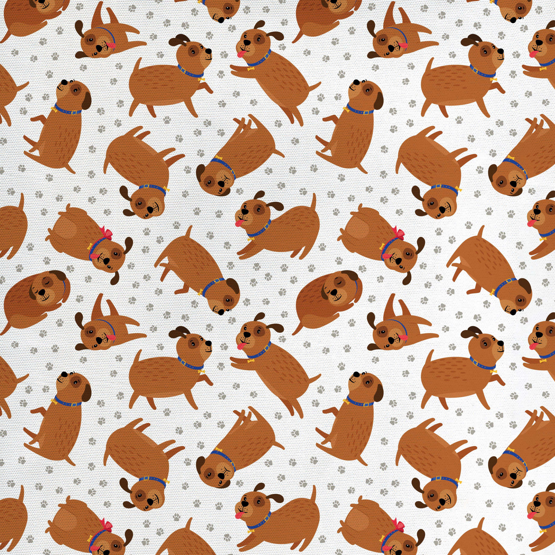 East Urban Home Paw Print Fabric | Wayfair