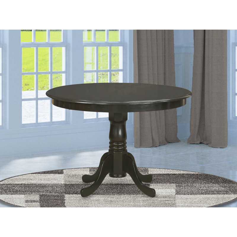 Charlton Home® Shady 42'' Solid Wood Pedestal Dining Table & Reviews ...