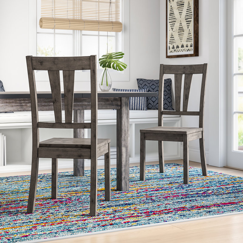 Mistana™ Katarina Slat Back Side Chair in Gray Oak & Reviews | Wayfair