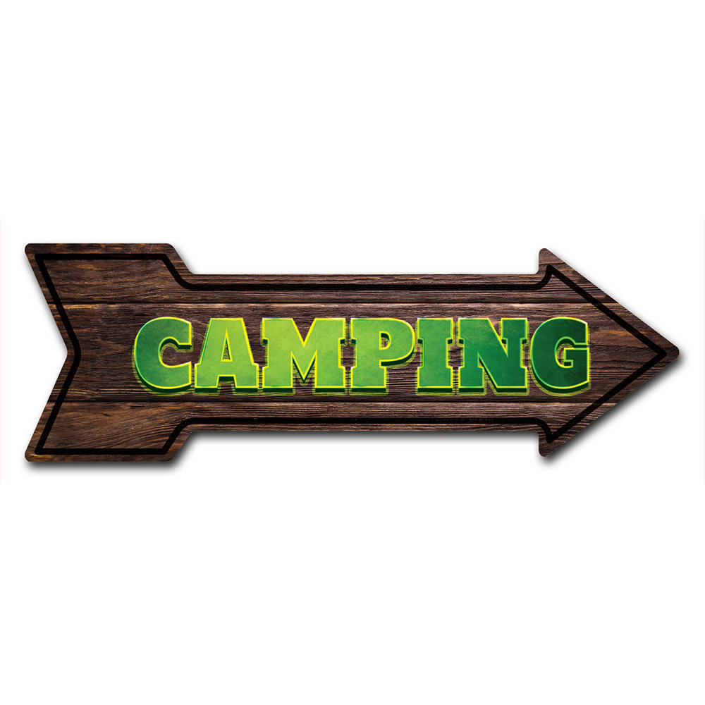 SignMission Decal-999927_Camping Arrow Decal Funny Home Décor 24" Wide ...