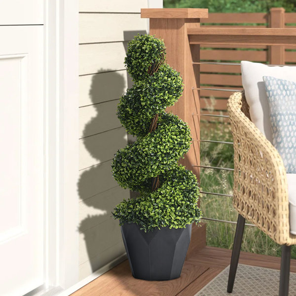 The Seasonal Aisle 90Cm Faux Boxwood Tree in Pot | Wayfair.co.uk