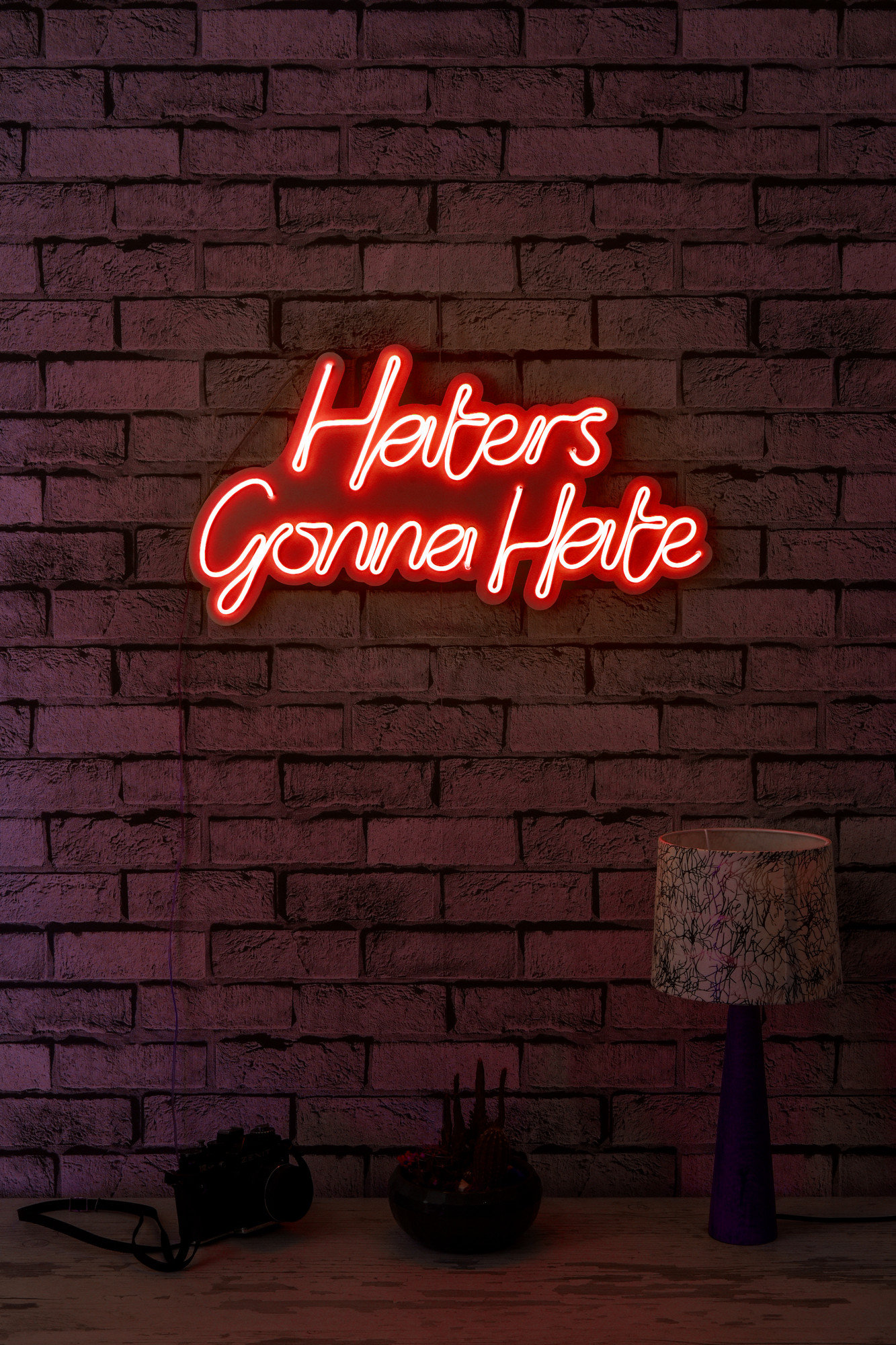 Trinx Haters Gonna Hate 22.8" Neon Sign | Wayfair