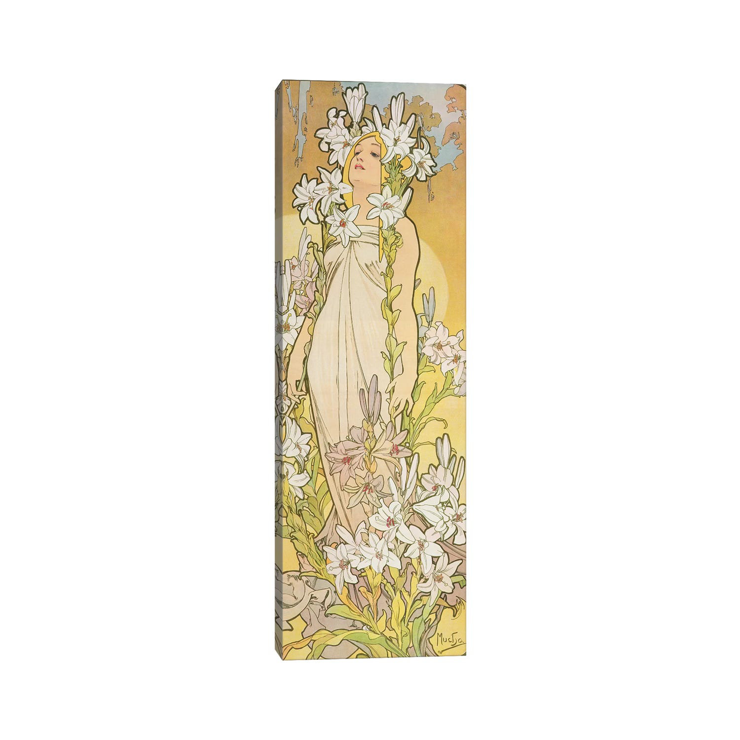 Mercer41 The Flowers: Lily, 1898 by Alphonse Mucha - Wrapped Canvas ...