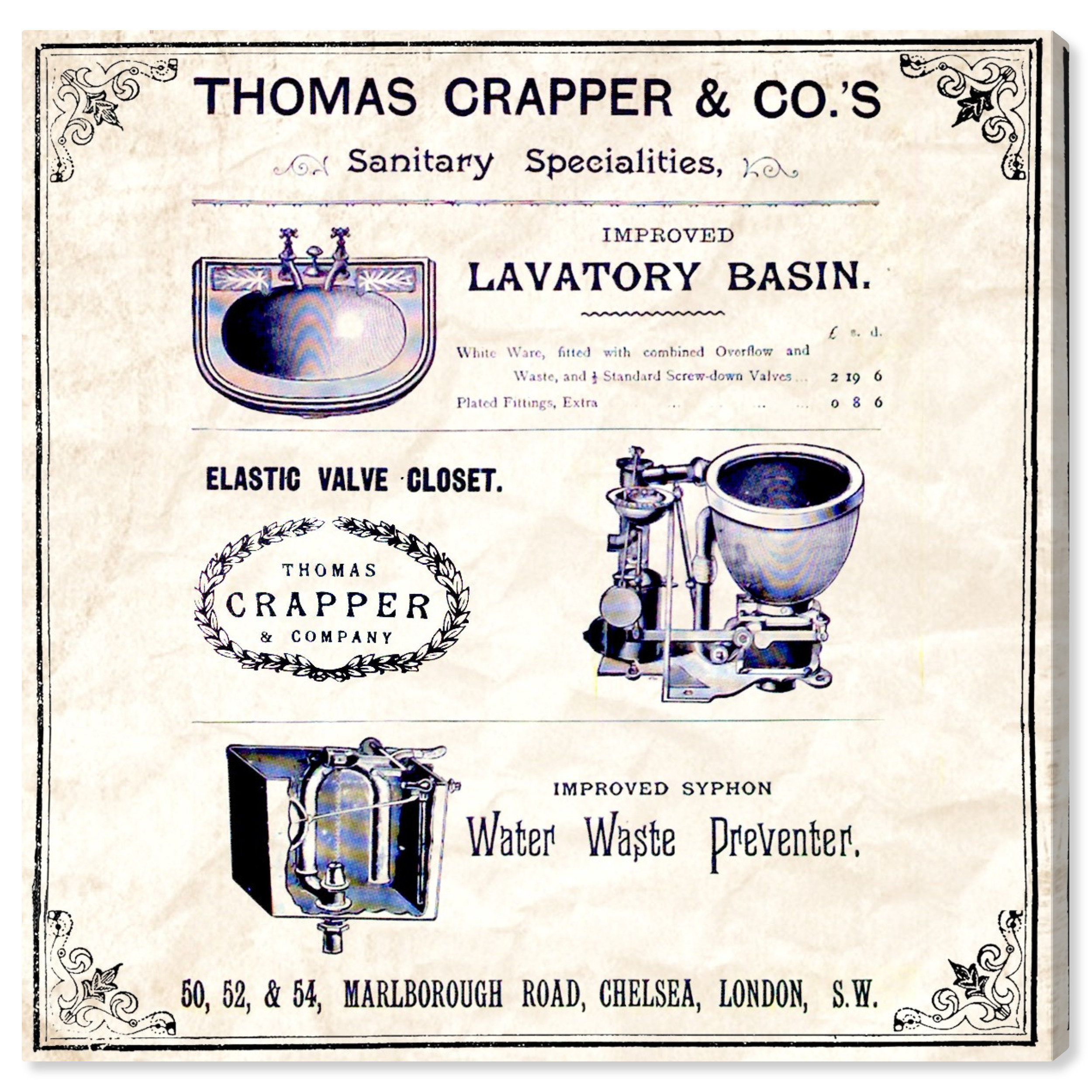 House of Hampton® Thomas Crapper Inventor Of The Toilet - Graphic Art ...