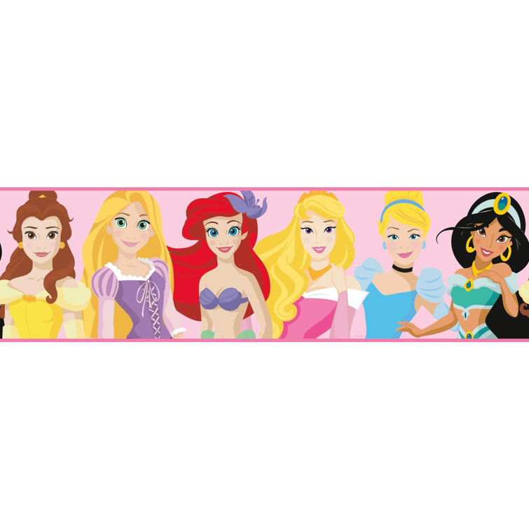 Room Mates Disney Princess 1.75' L x 5" W Smooth Wallpaper Border | Wayfair