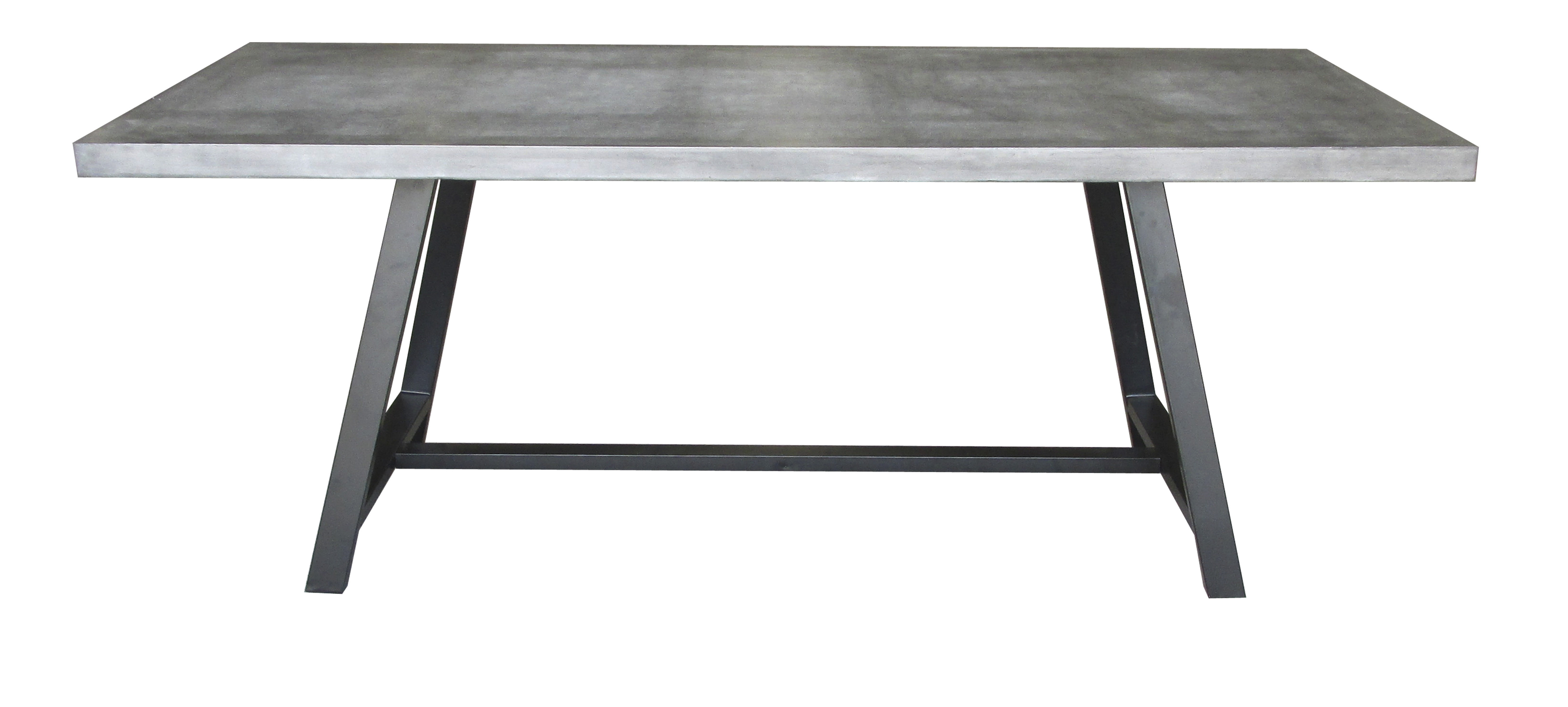 Williston Forge Azurite 200Cm Concrete Trestle Dining Table | Wayfair.co.uk